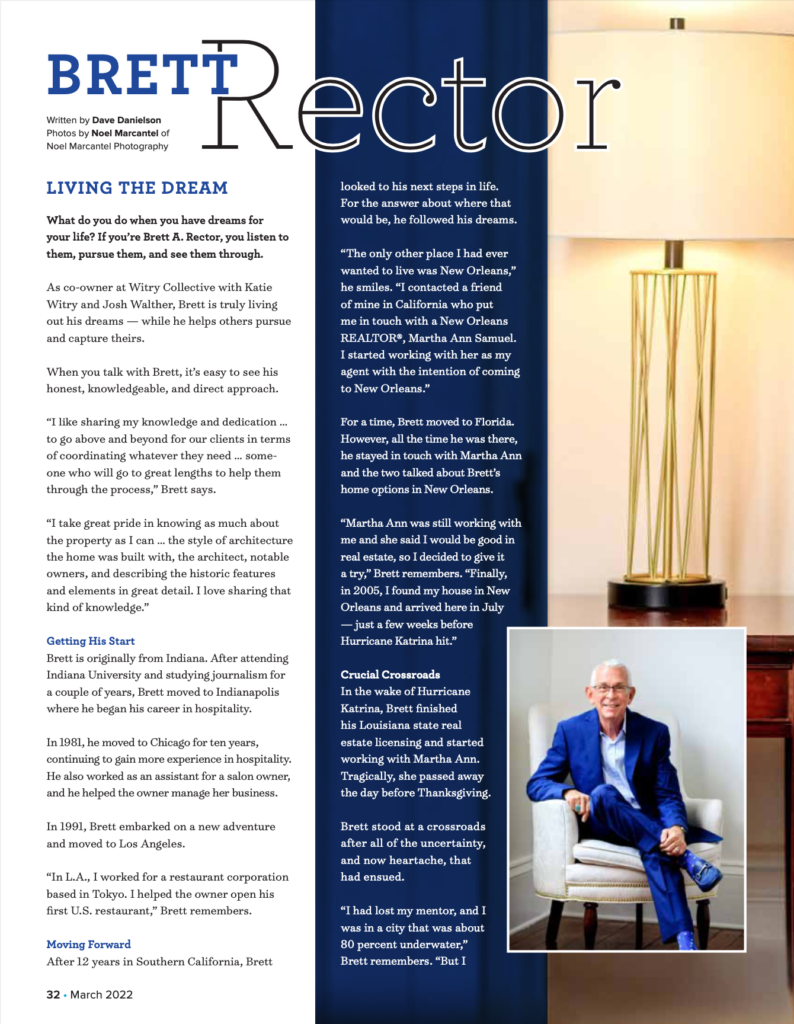 Brett Rector featured in New Orleans Real Producers | Witry Collective ...